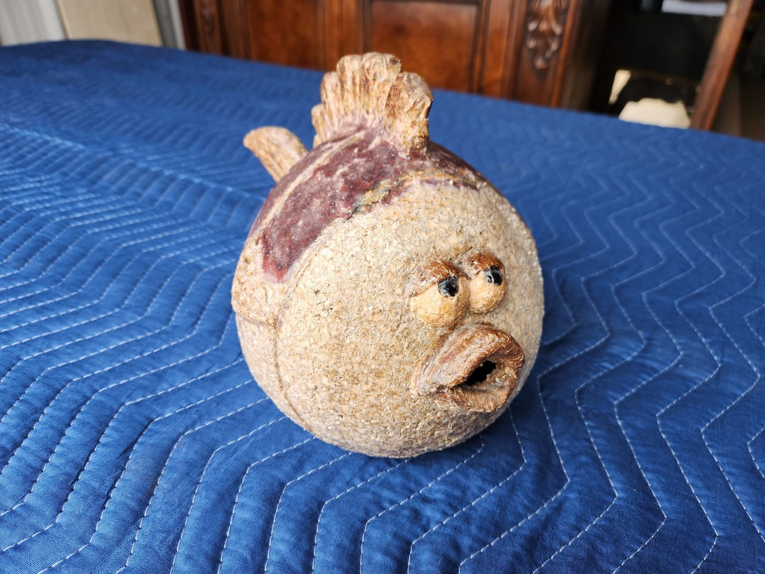 Vintage 1960's Studio Pottery Large Fish Mid Century Modern Great ...