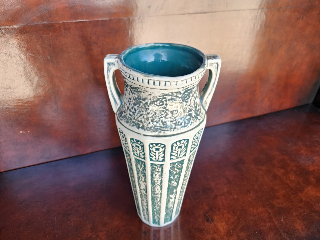Antique 1930's Red Wing Grecian Style Stoneware Vase 158 - Etsy