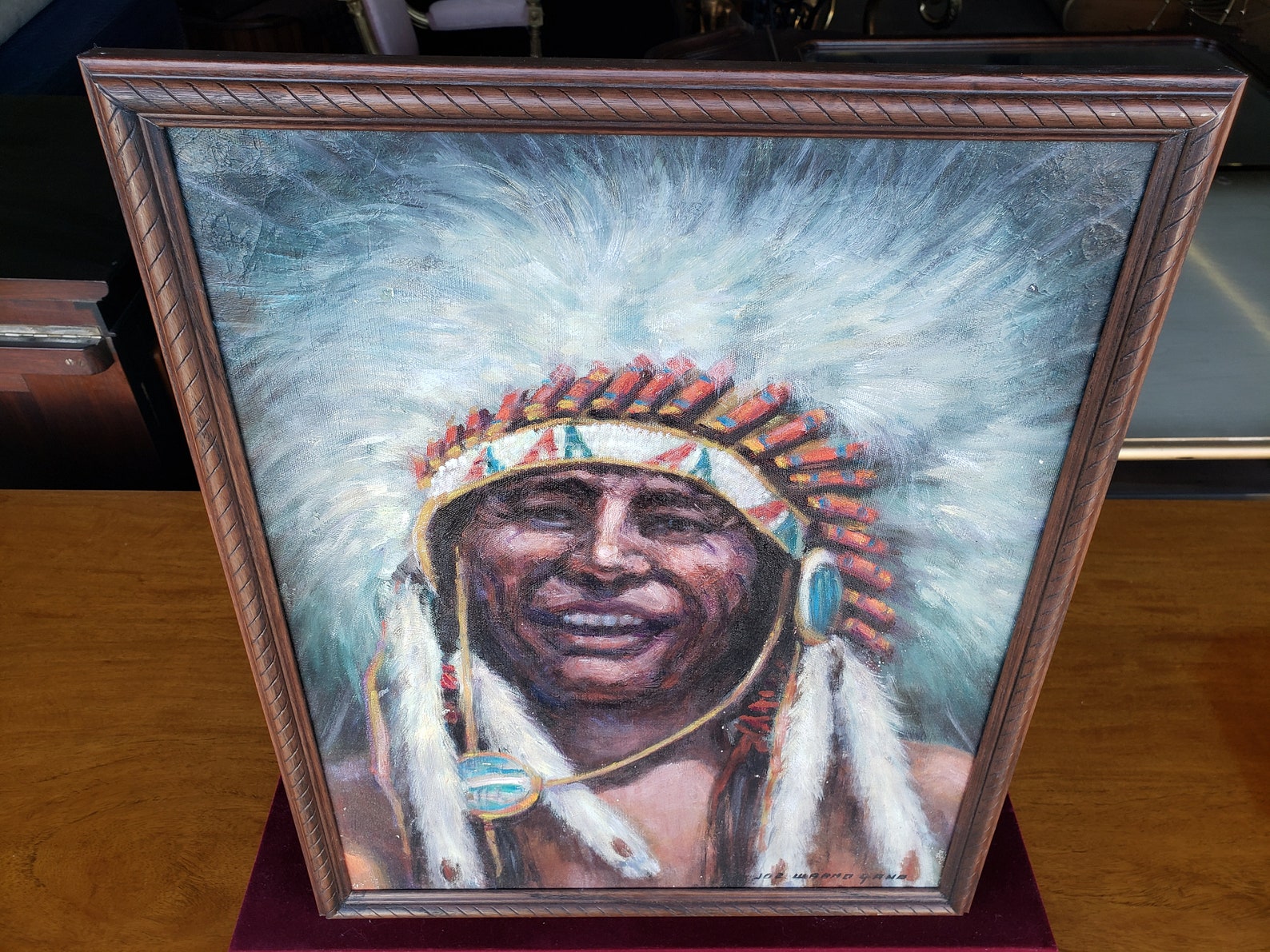 Vintage 1970's Joe Waano-gano Original Oil Painting Mid - Etsy