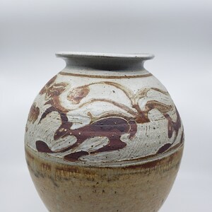Mark Chamberlain Large Stoneware Vase 12.5"t Well Known Iowa Artist ...