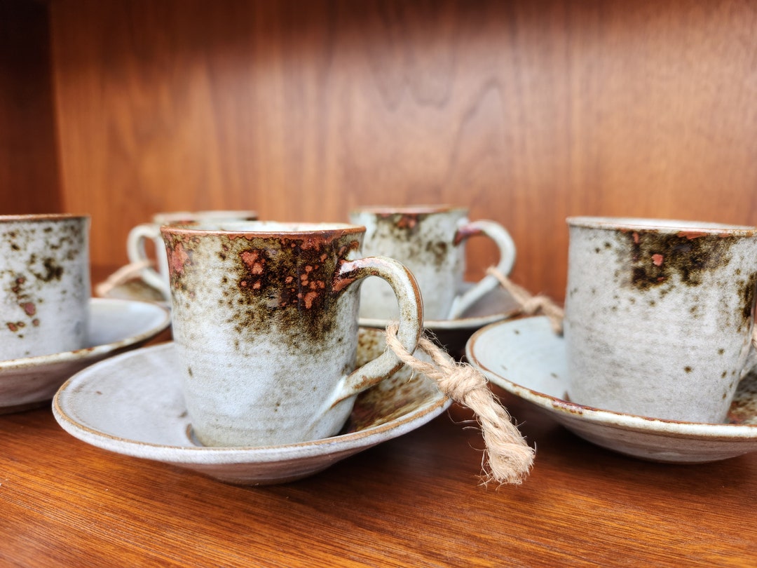 5 Sets* Vintage 1970's Pottery Espresso Set Chantal & Thierry Robert ...