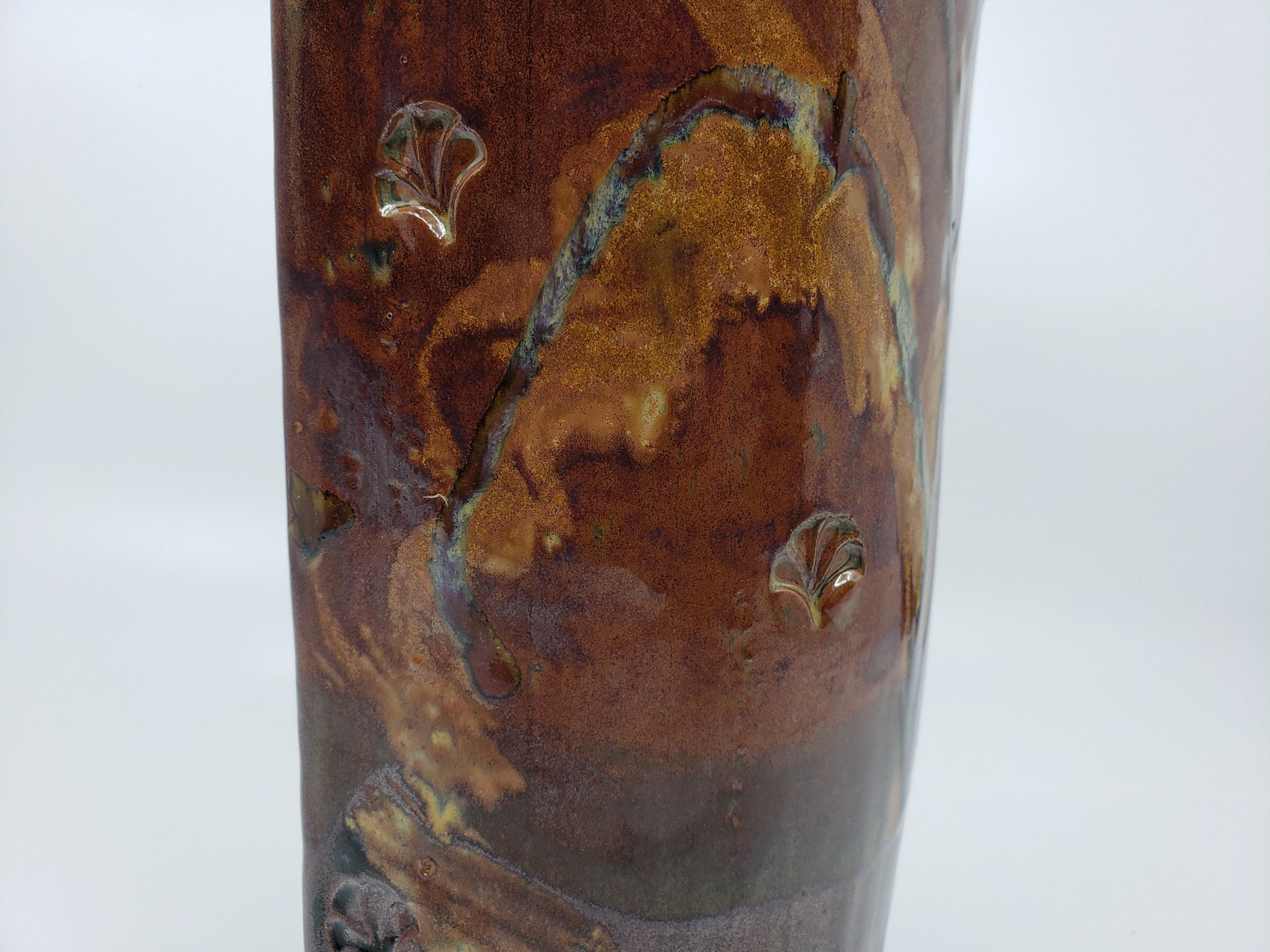 Vintage Ovoid Art Pottery Vase 12t Beautifully Layered - Etsy