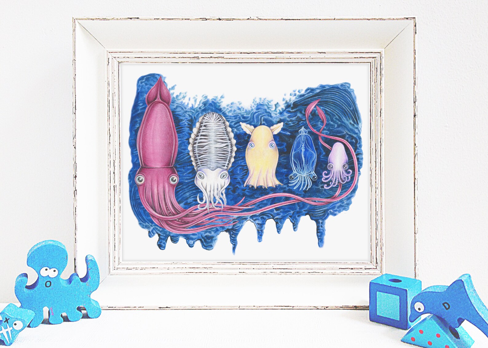 Ocean Nesting Doll Illustration Sea Creature Art Ocean | Etsy