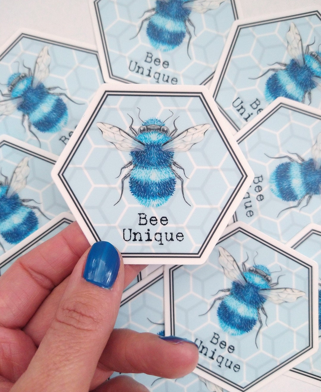 Bee Unique Die Cut Vinyl Sticker, Cute Bee Sticker, Bumblebee Sticker ...