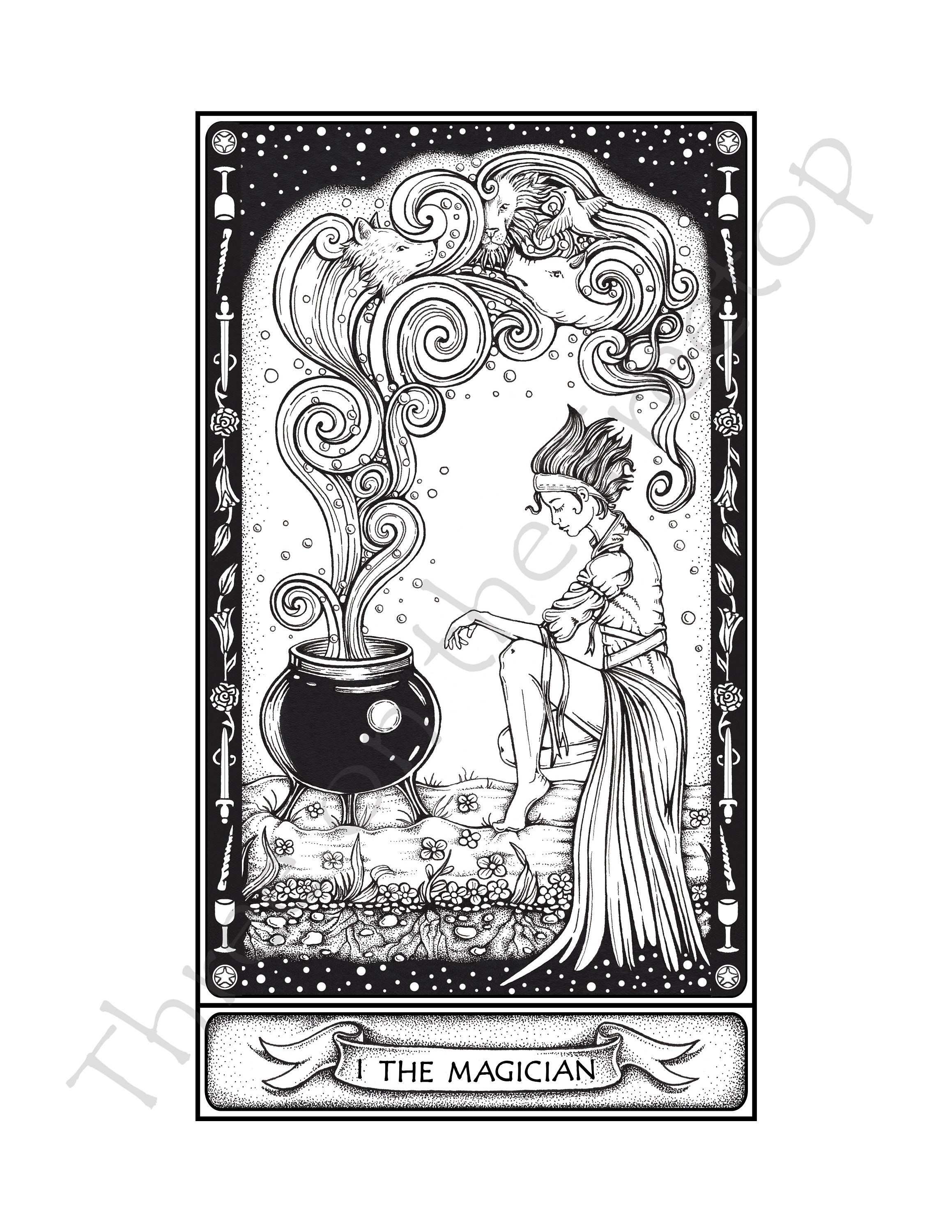 Tarot Card Art Print Framable Tarot Card Art Major Arcana | Etsy