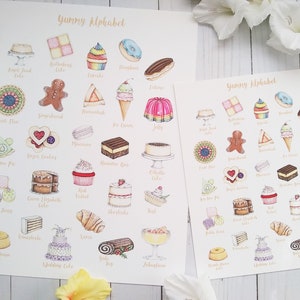 Kitchen Wall Art, Baking Alphabet, Baking Print, Print for Baker ...