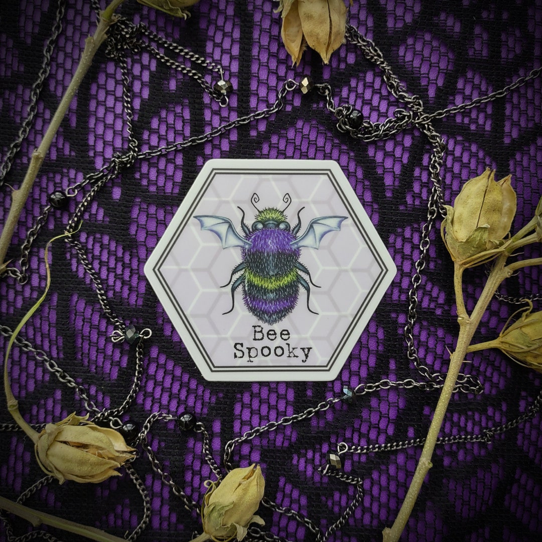 Bee Spooky Die Cut Vinyl Sticker, Bee Sticker, Vinyl Sticker, Cute ...