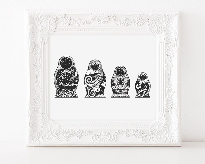 Earth Wind Water and Fire the Four Elements Nesting Doll - Etsy