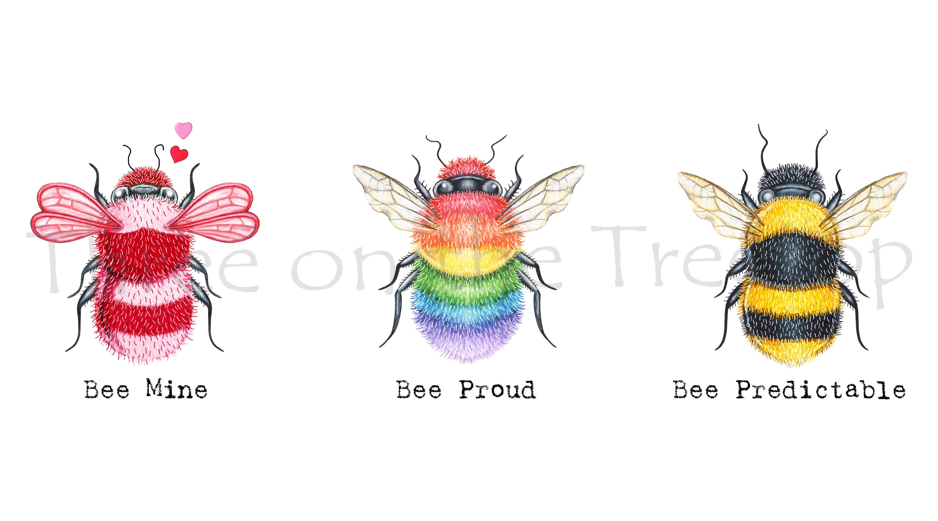 Bee Art Print Fun Art Whimsical Art Bee Art Bee Themed - Etsy