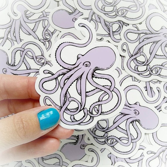 Octopus Vinyl Sticker Vinyl Sticker Octopus Die Cut Vinyl | Etsy