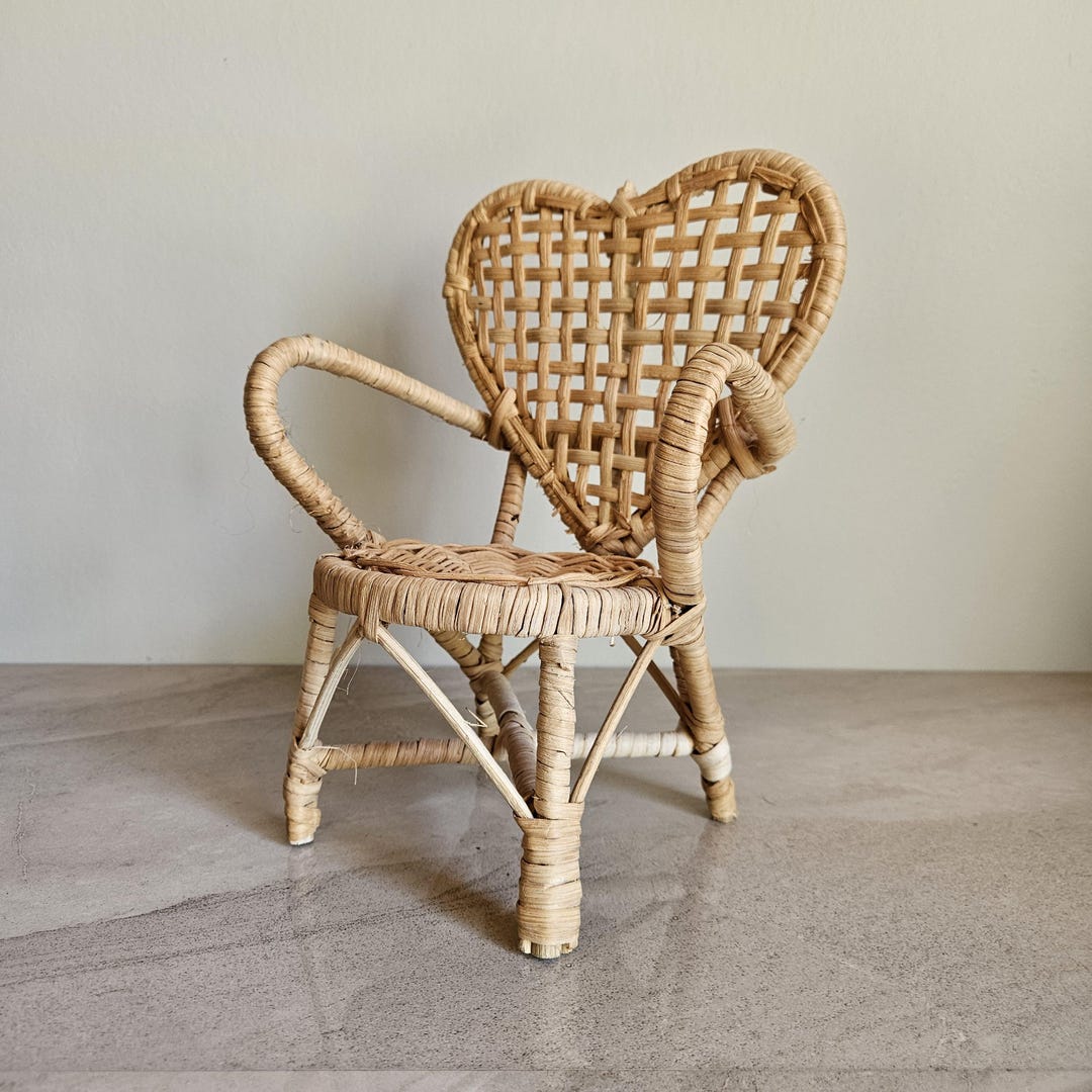 Vintage Wicker Doll Chair - Dollhouse Furniture - Etsy Canada