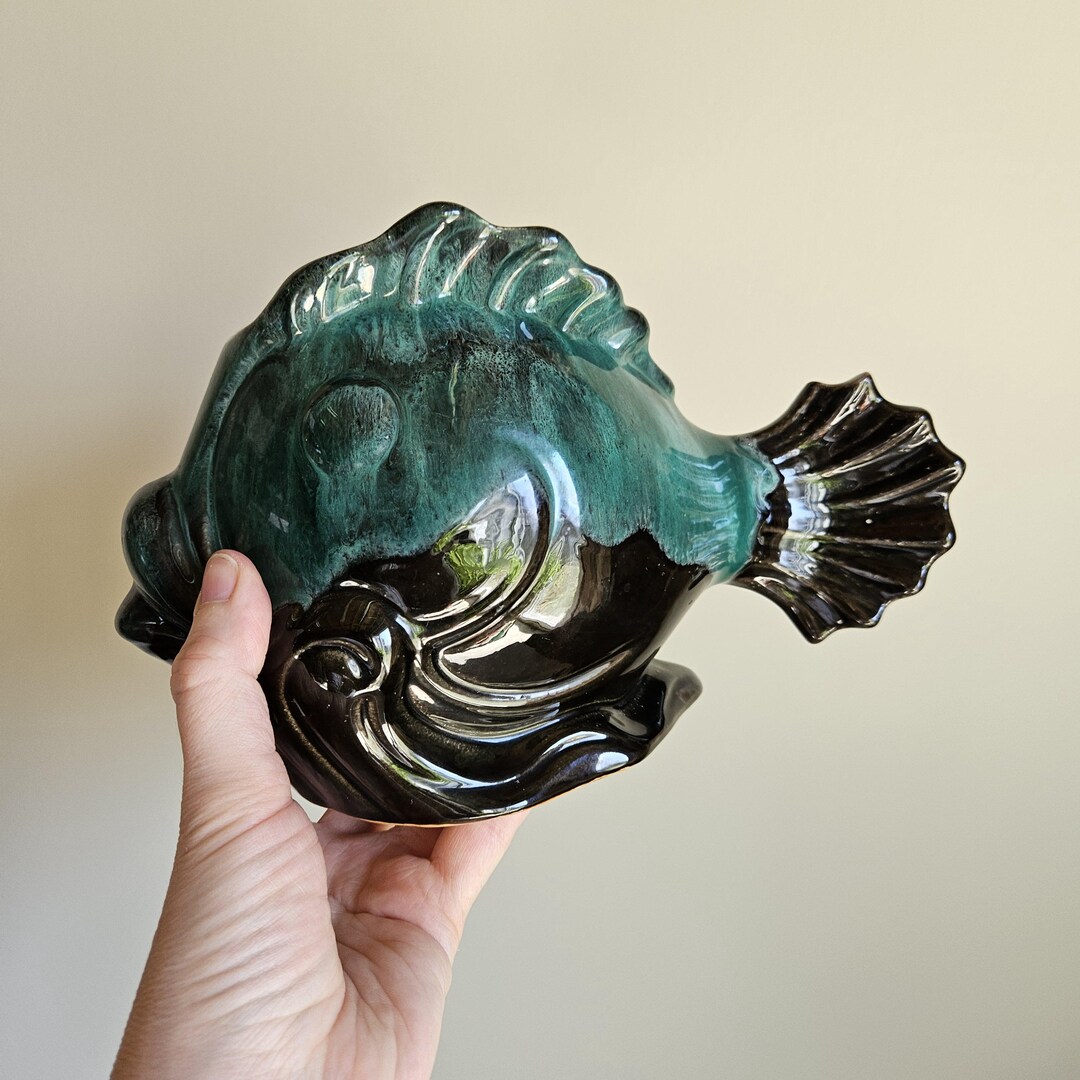 Fish Flower Pot / Planter / Vase From Wyatt Art Pottery * Ceramic Home ...