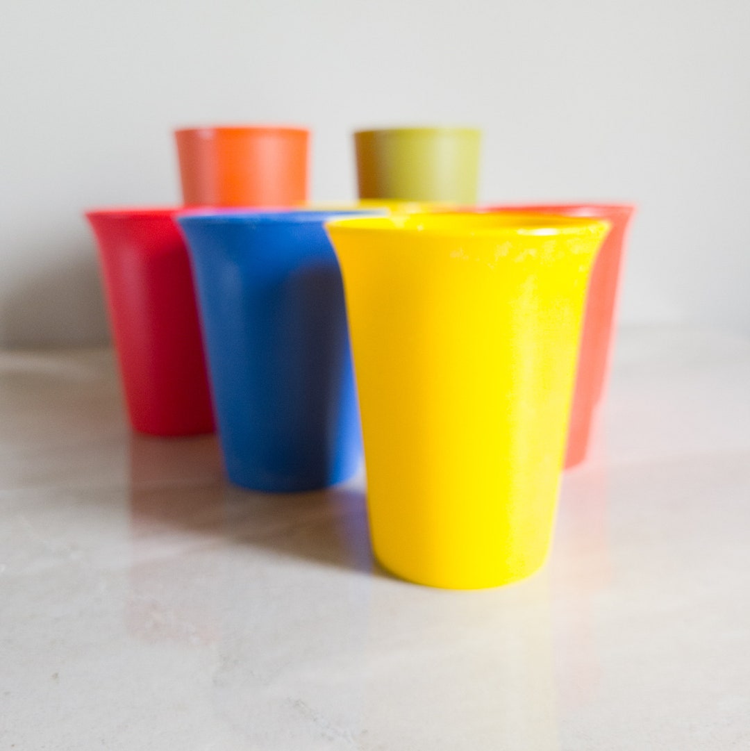 Vintage Tupperware Cups 1970 Colors Set of 8 - Etsy