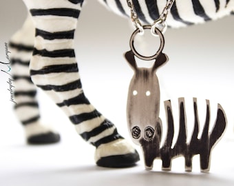 Zebra Necklace, Gold Zebra Necklace, Zebra Charm, Animal Jewelry ...