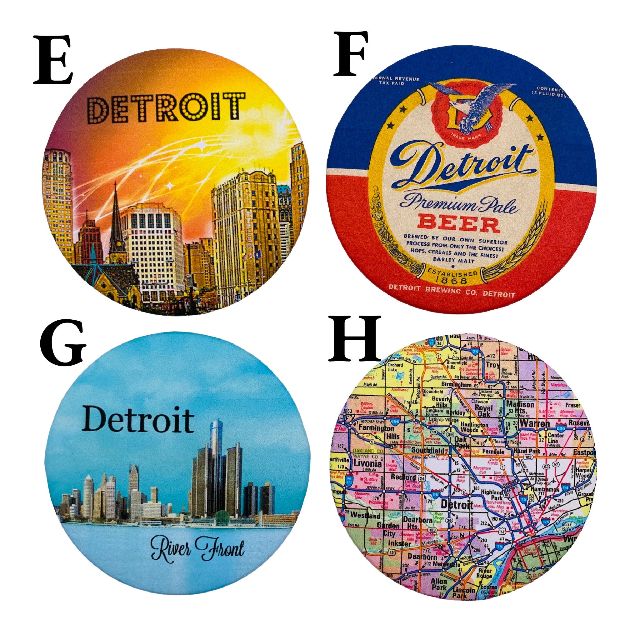 Set Of 4 Michigan Jumbo Magnets You Choose With Gift Box | Etsy