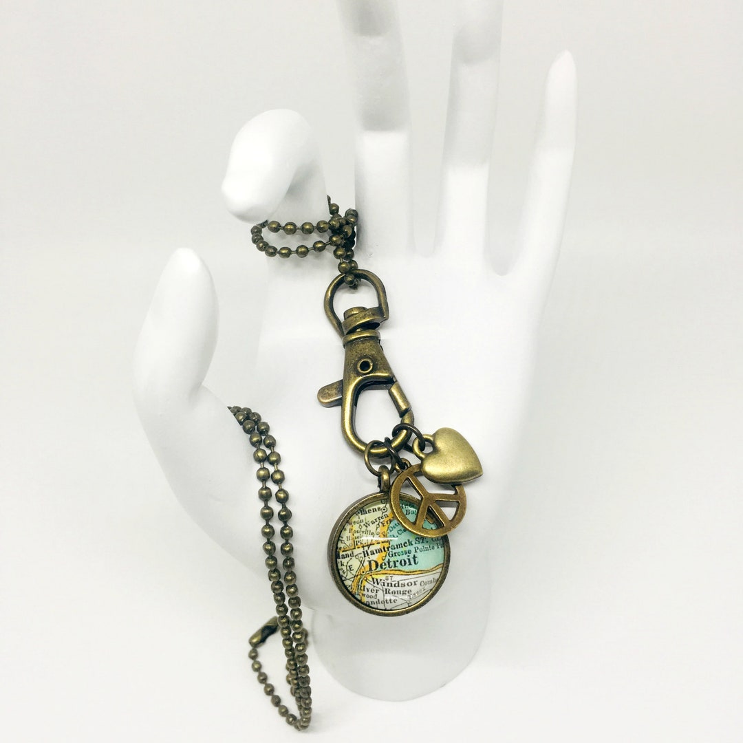Detroit Antique Bronze Necklace - Etsy