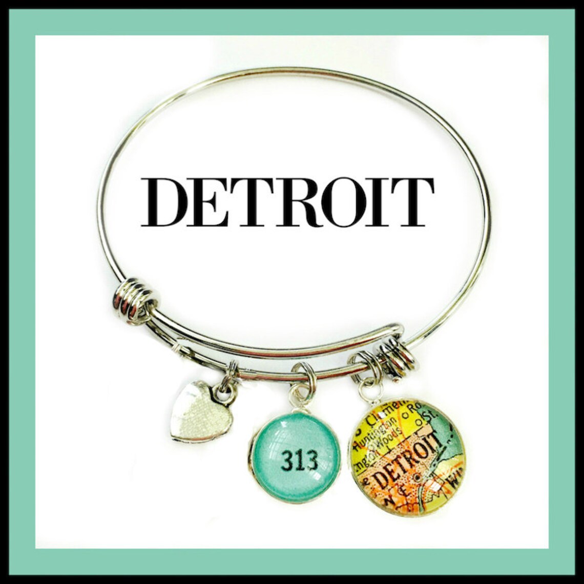 Detroit Charm Bracelet - Etsy