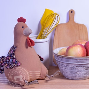 Stuffed Hen - PDF Sewing Pattern | Stuffed Animal | Fabric Chicken Toy ...