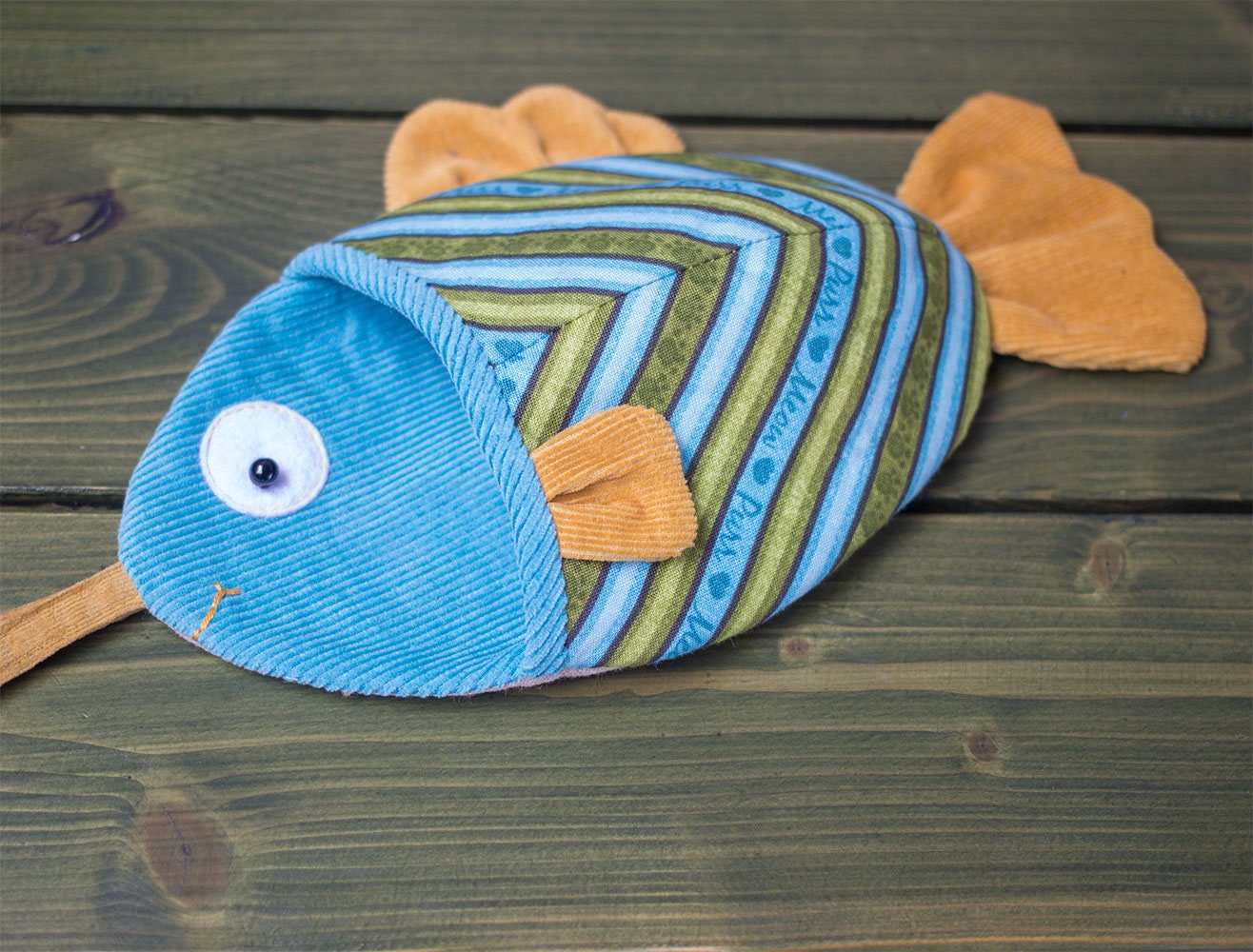 Fish-shaped Wall Pocket Organizer PDF Sewing Pattern Fishy | Etsy