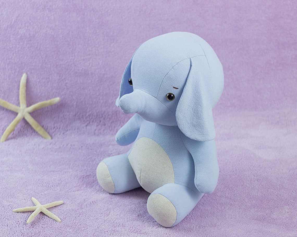 Stuffed Baby Elephant PDF Sewing Pattern & Tutorial Fabric - Etsy