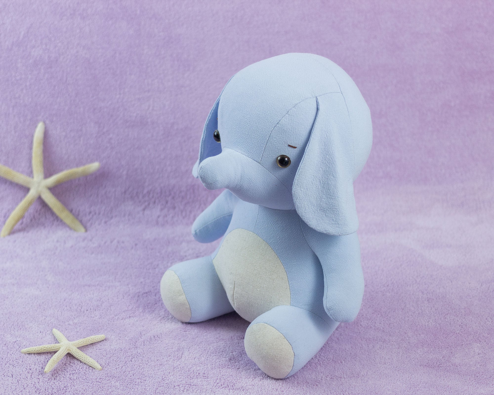 Stuffed Baby Elephant PDF Sewing Pattern & Tutorial Fabric - Etsy UK