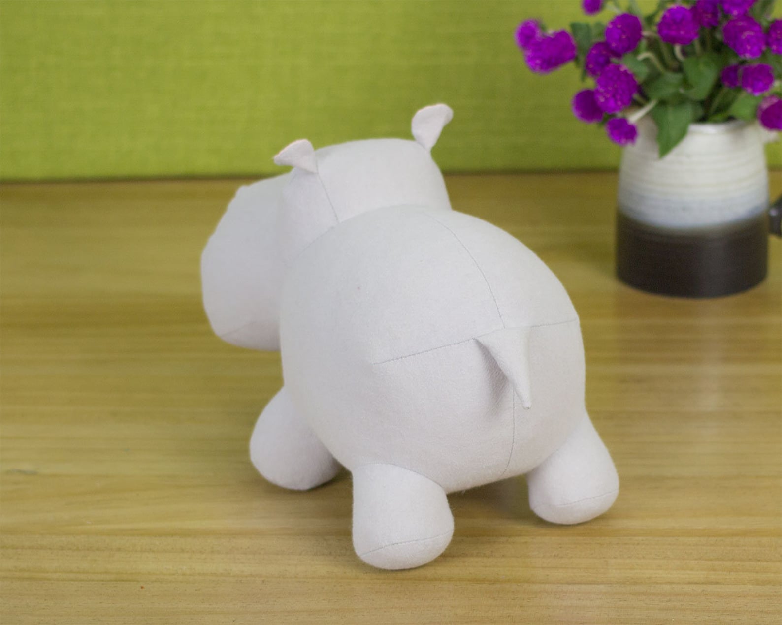 Stuffed animal Hippo PDF Sewing Pattern & Tutorial Sewing | Etsy