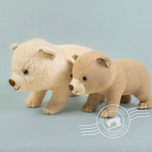 Pebble Bear Sewing Pattern – Stuffed Animal, Lifelike Cub (PDF Pattern ...
