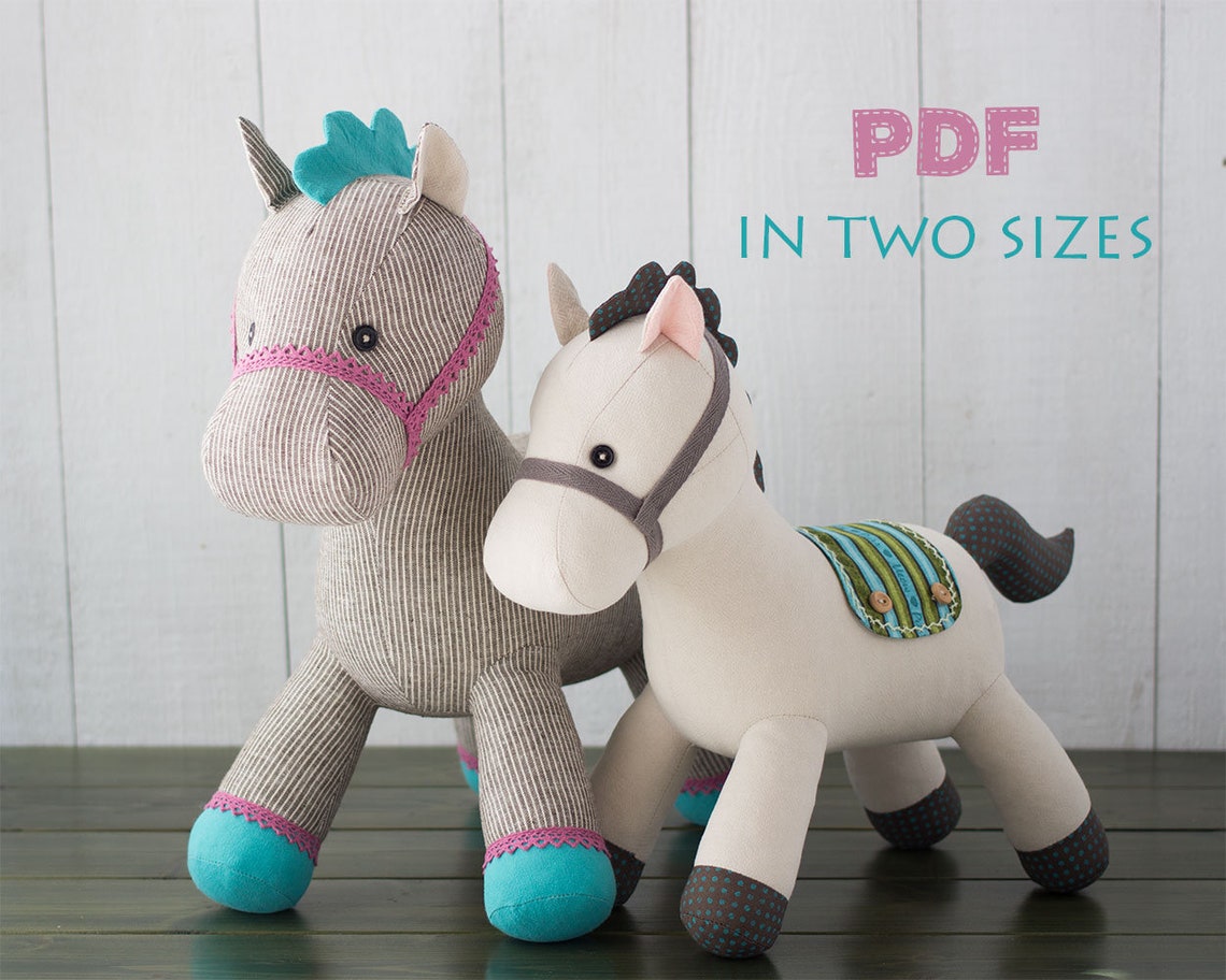 Stuffed Animal Pony PDF Sewing Pattern & Tutorial Stuffed - Etsy