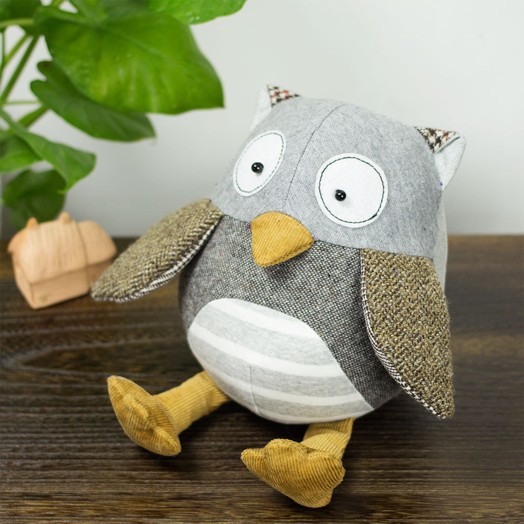 Scrappy Hoot Owl - Stuffed Animal Bird Sewing Pattern & Tutorial ...