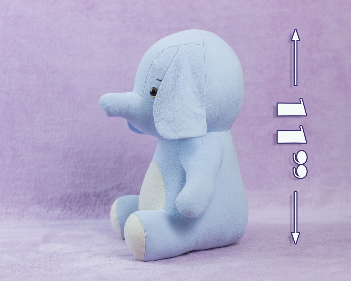 Stuffed Baby Elephant PDF Sewing Pattern & Tutorial Fabric - Etsy