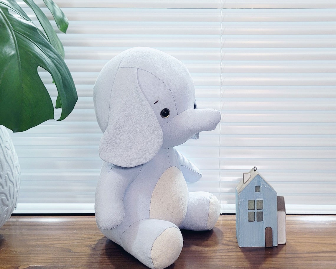 Stuffed Baby Elephant PDF Sewing Pattern & Tutorial Fabric - Etsy