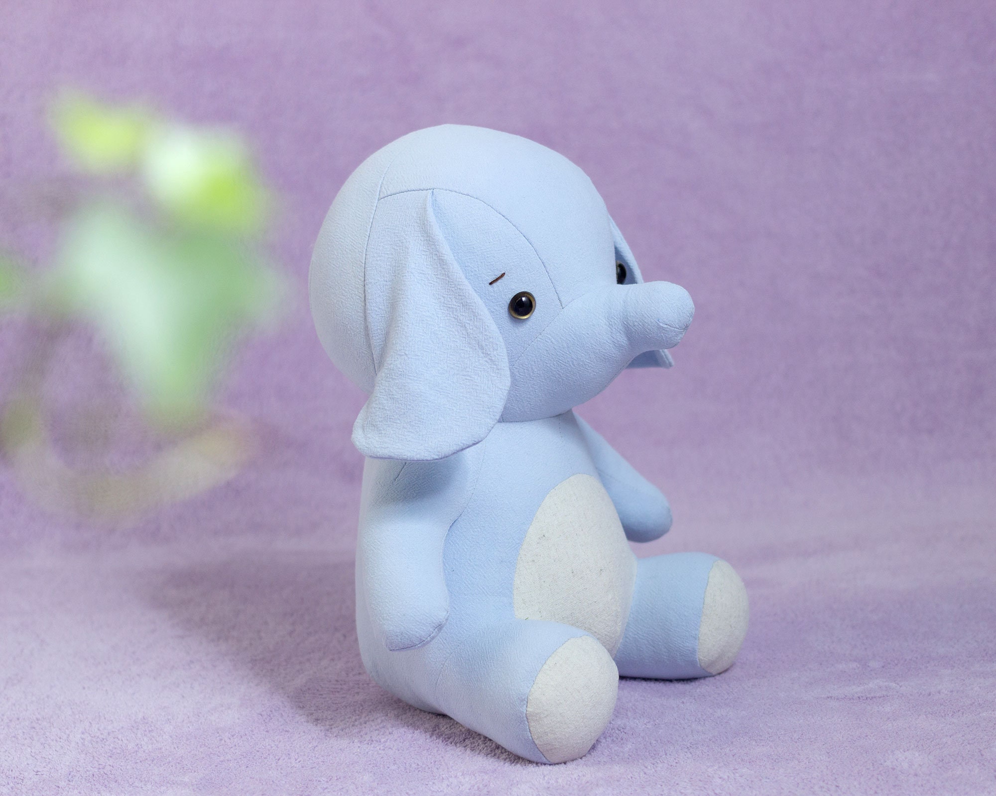 Stuffed Baby Elephant PDF Sewing Pattern & Tutorial Fabric - Etsy UK