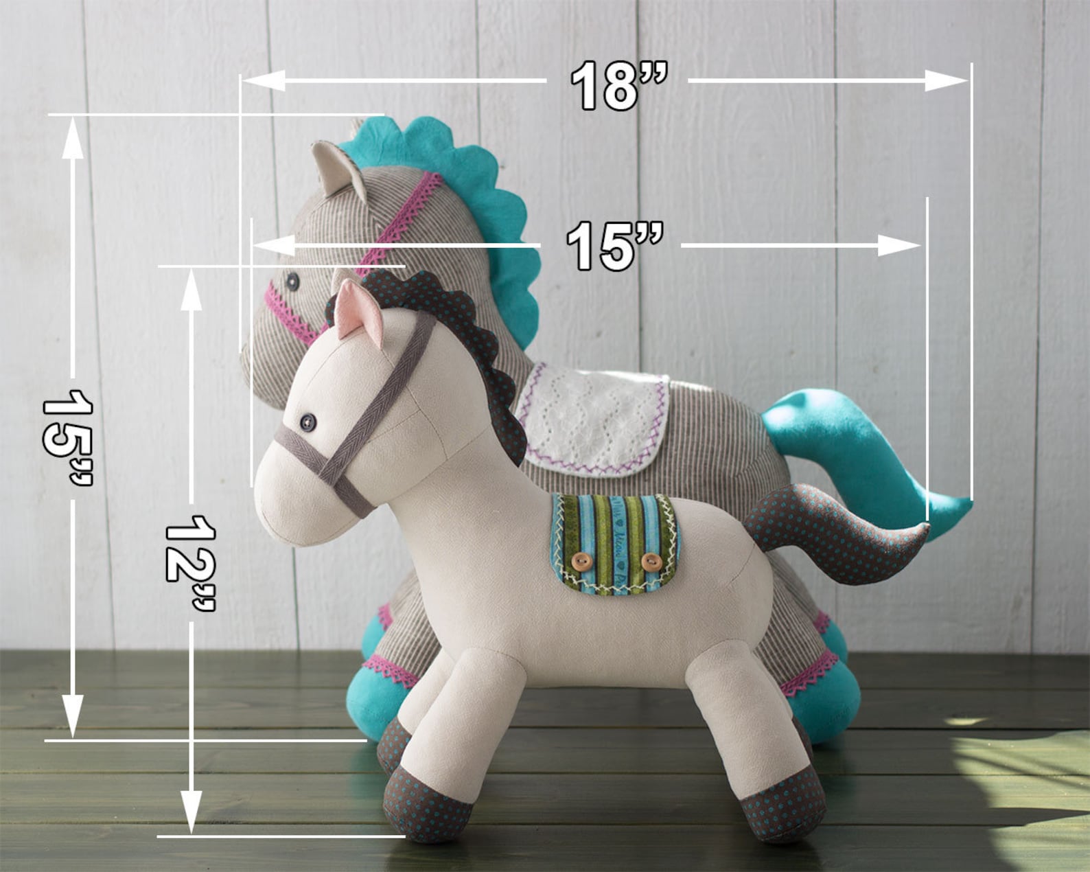 Stuffed animal Pony PDF Sewing Pattern & Tutorial Stuffed | Etsy
