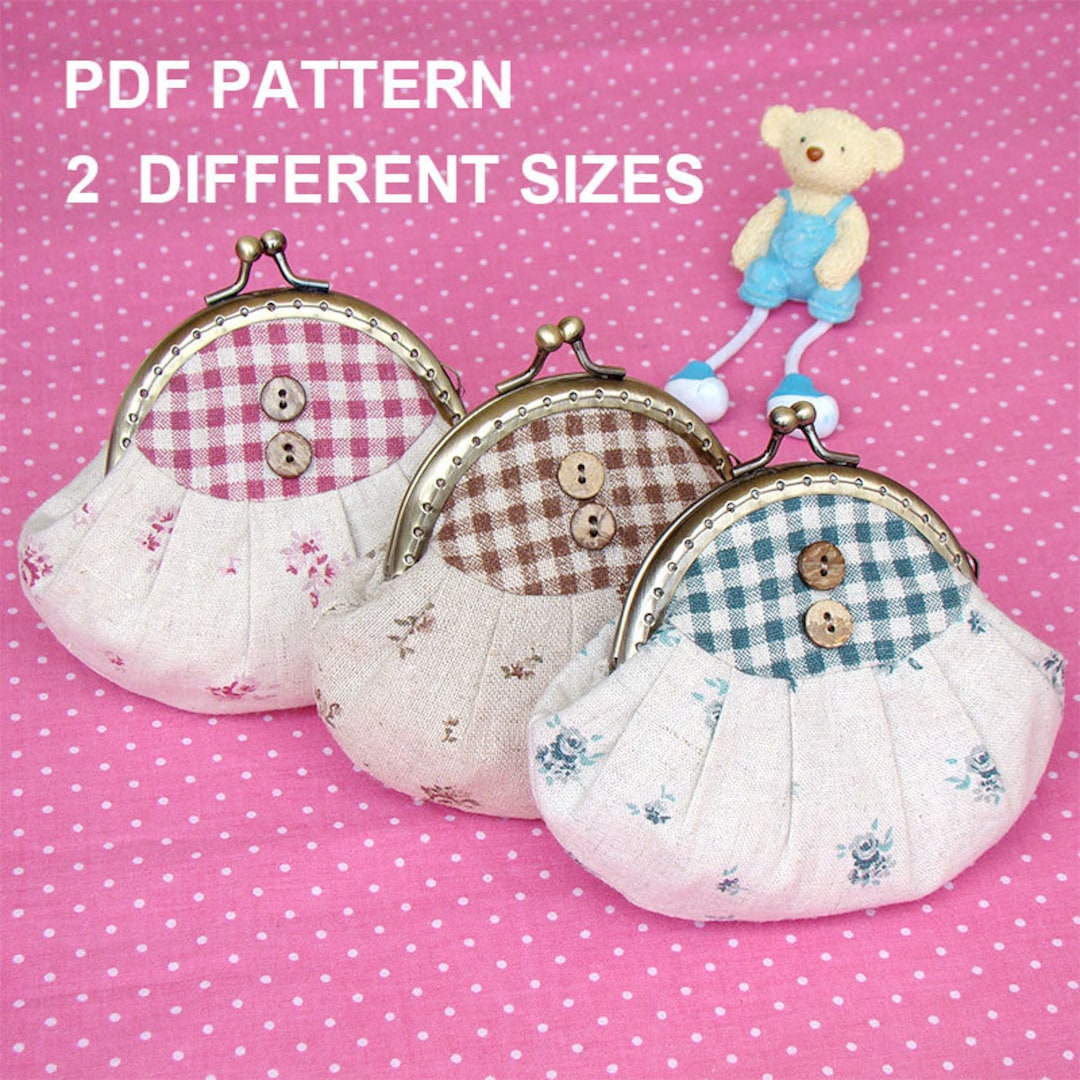 Pleated Frame Coin Pouch Purse PDF Sewing Pattern & Tutorial - Etsy