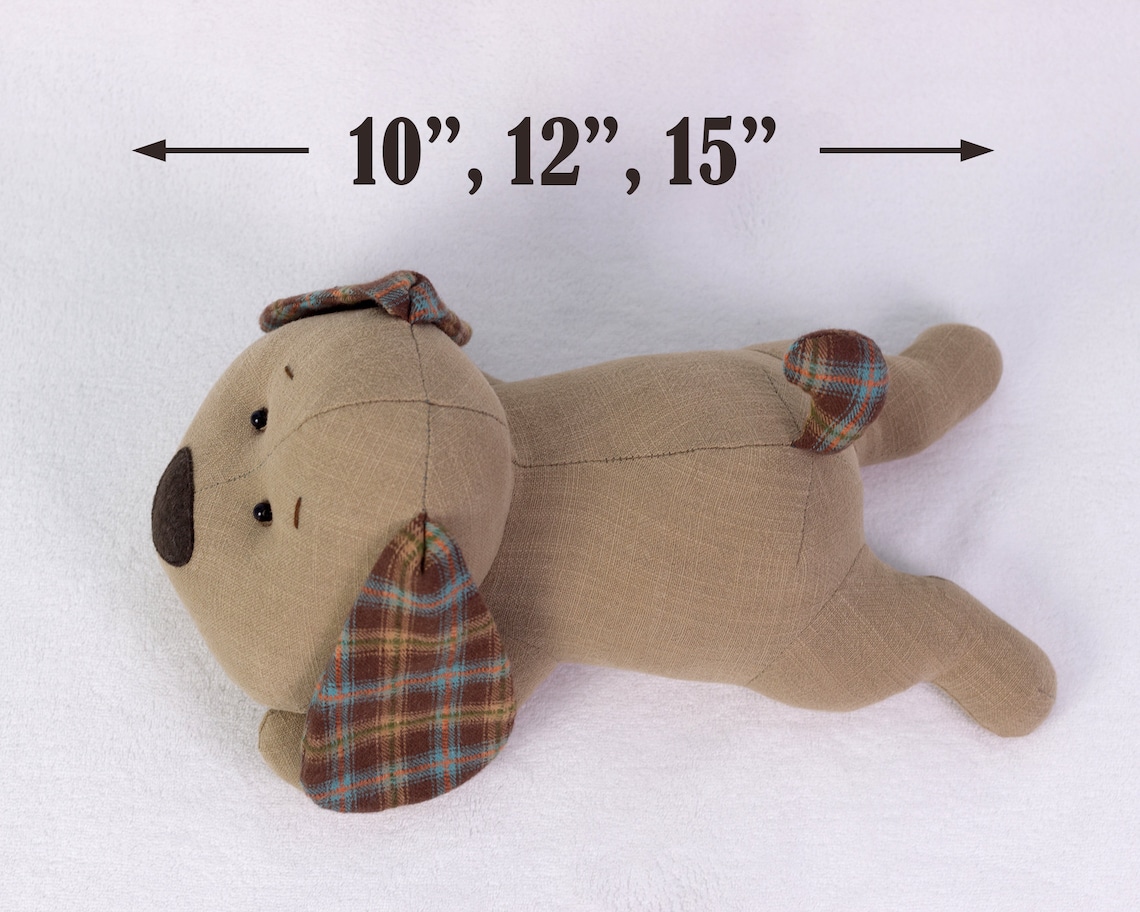 Lying Puppy Dog PDF Sewing Pattern & Instructions Stuffed - Etsy