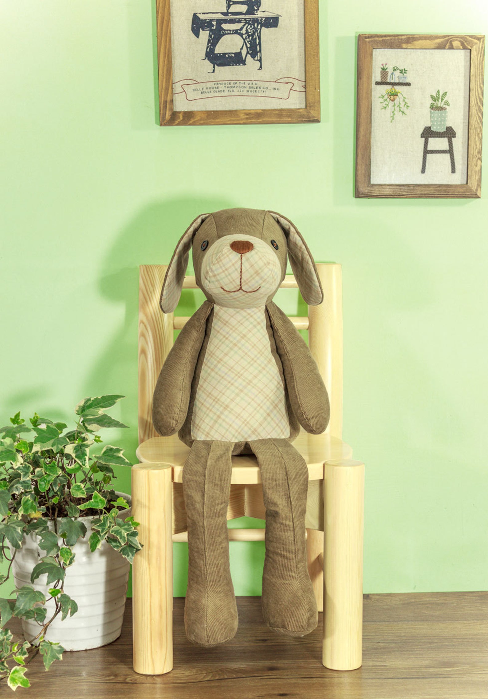 Stuffed Puppy Dog PDF Sewing Pattern & Tutorial / Stuffed - Etsy