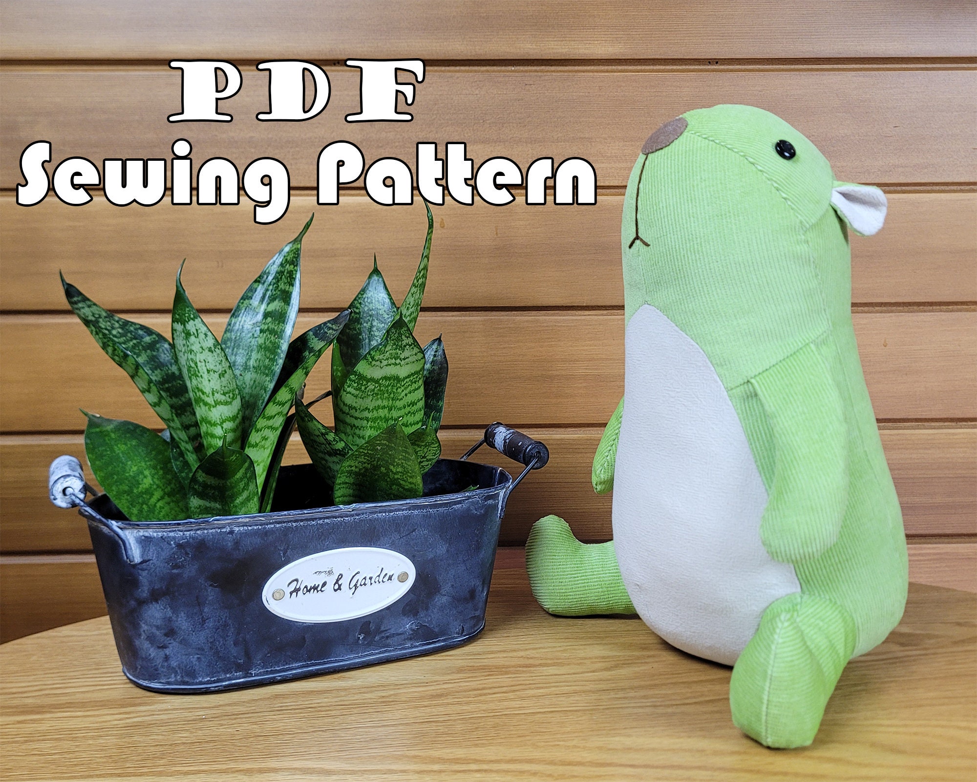 Peanut Bear PDF Sewing Pattern & Tutorial Stuffed Animal | Etsy