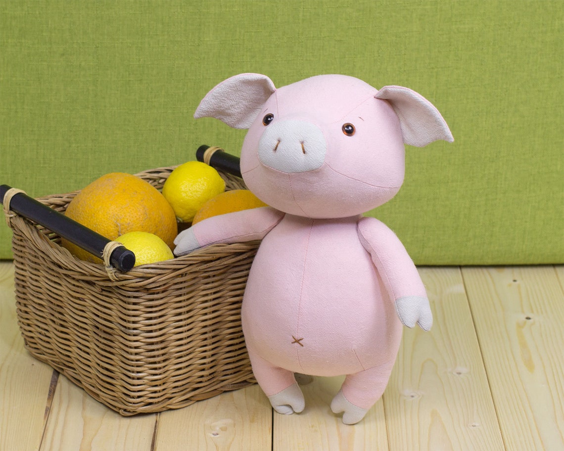 Stuffed Piggy PDF Sewing Pattern & Tutorial Stuffed Animal - Etsy
