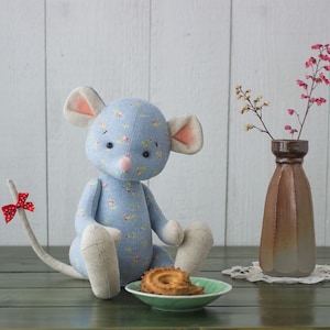Jointed Stuffed Mouse - PDF Sewing Pattern & Tutorial |how to Sew a Toy Rat | Fabric Mice ...