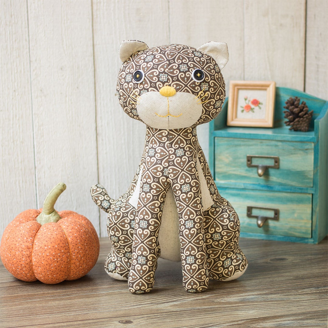 Stuffed Cat - PDF Sewing Patterns & Tutorials / Stuffed Animals ...