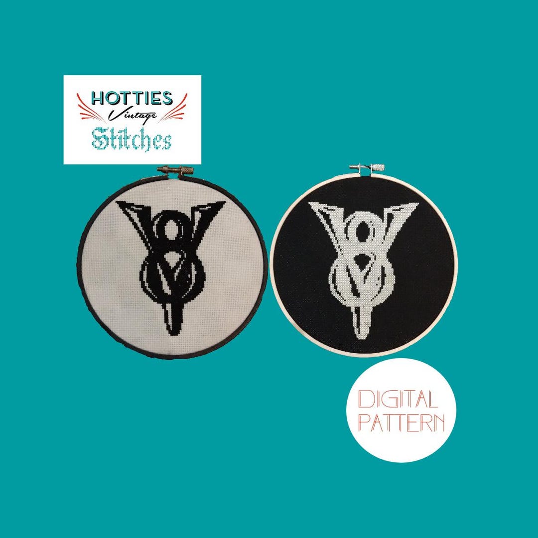 V8 Cross Stitch Pattern. Hot Rod. Cross Stitch. Pattern. Pdf ...