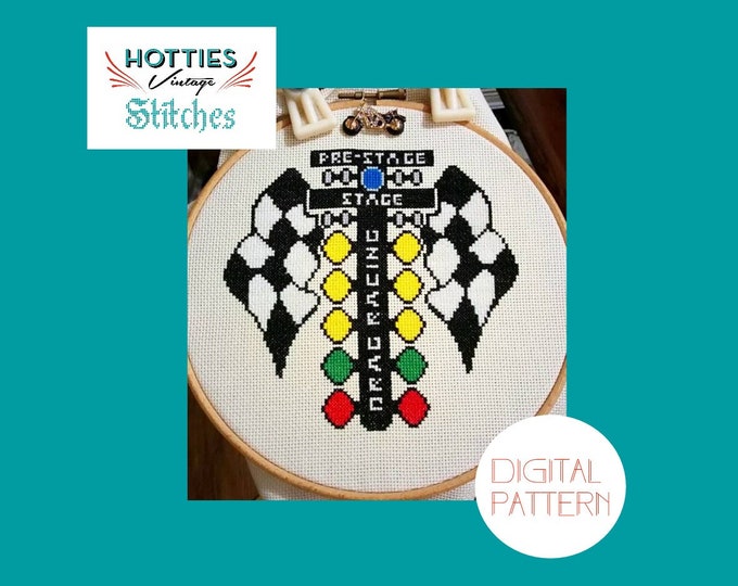 Drag Racing Cross Stich Pattern. Christmas Tree Drag Racing. Christmas ...
