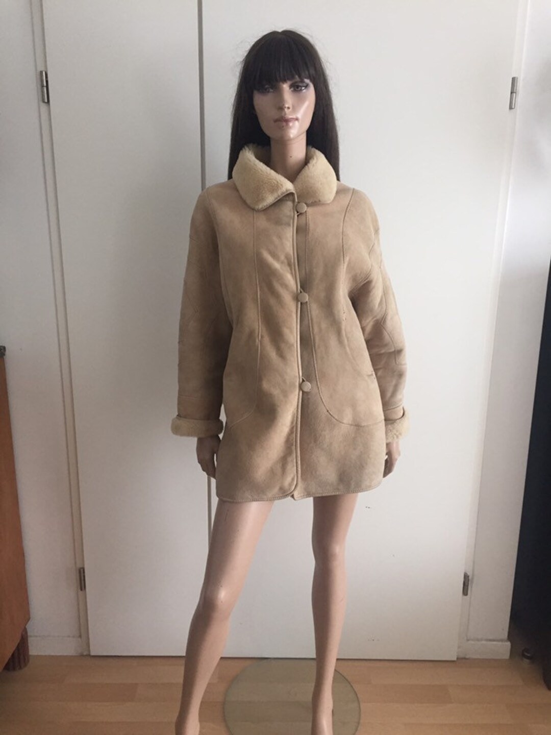Vintage Jacques JEKEL Wool Skin Coat Made in France Size M - Etsy