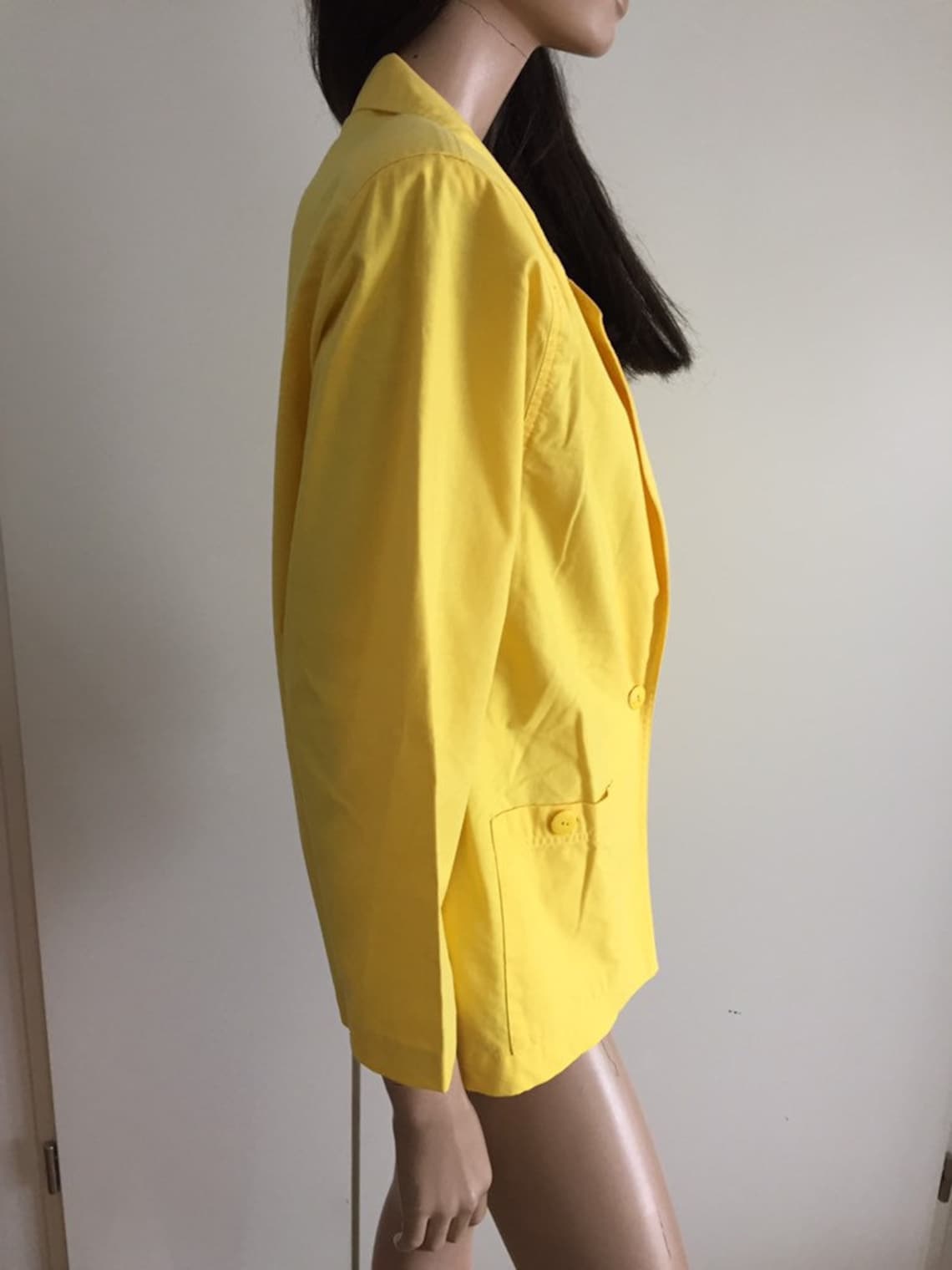 Vintage Yellow Cotton Jacket Size 42 Uk 14 Us 10 - Etsy UK