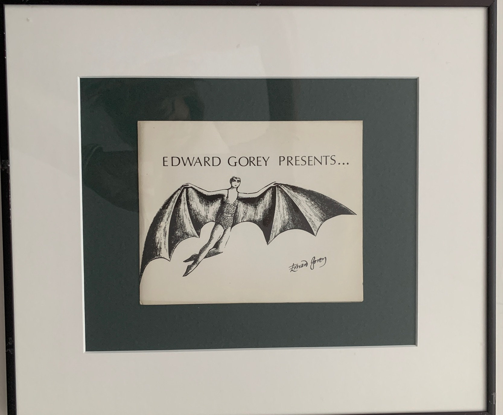 GOREY the Gilded Bat RARE Signed Autographed Engraving Framed Matted ...