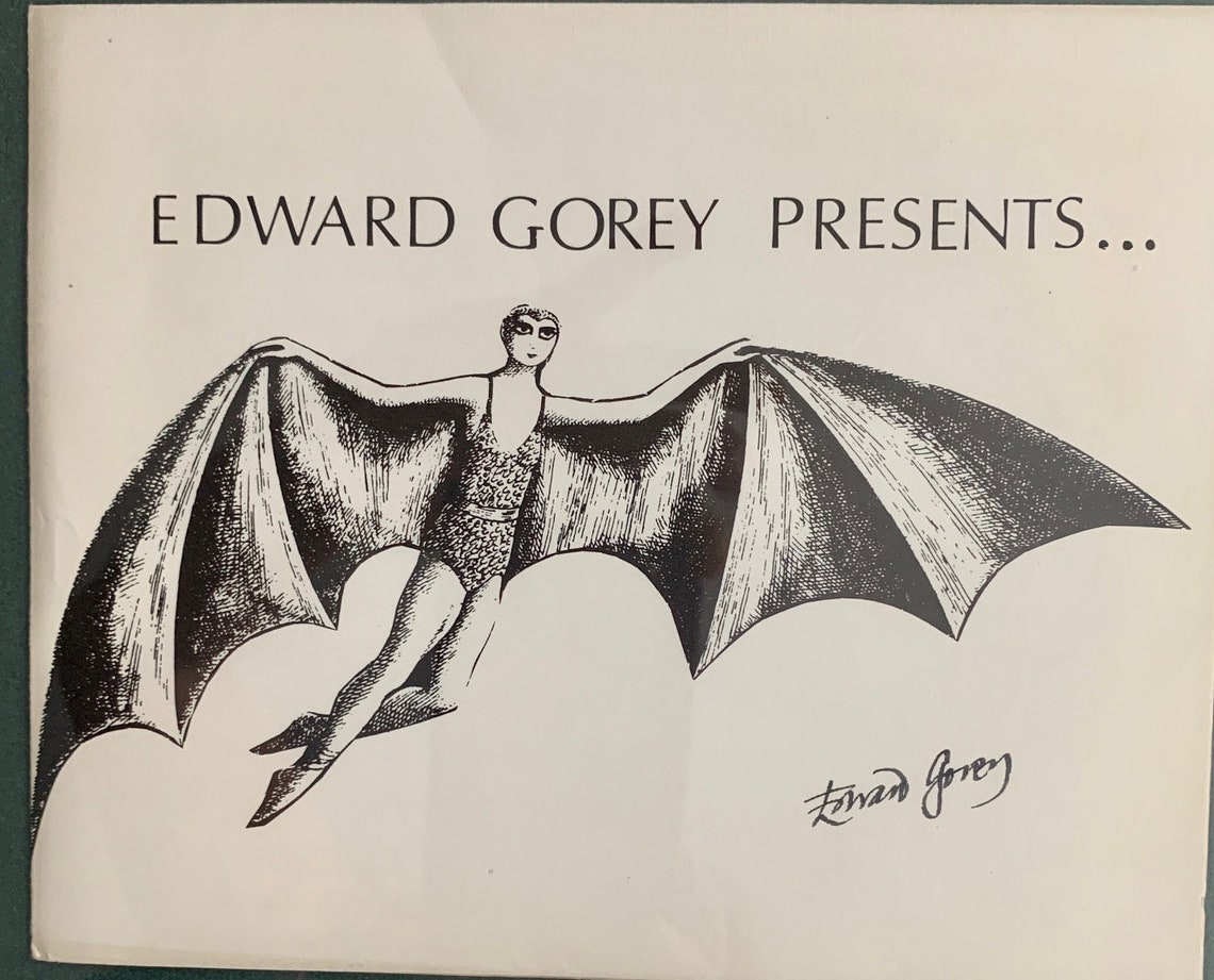 GOREY the Gilded Bat RARE Signed Autographed Engraving Framed Matted ...