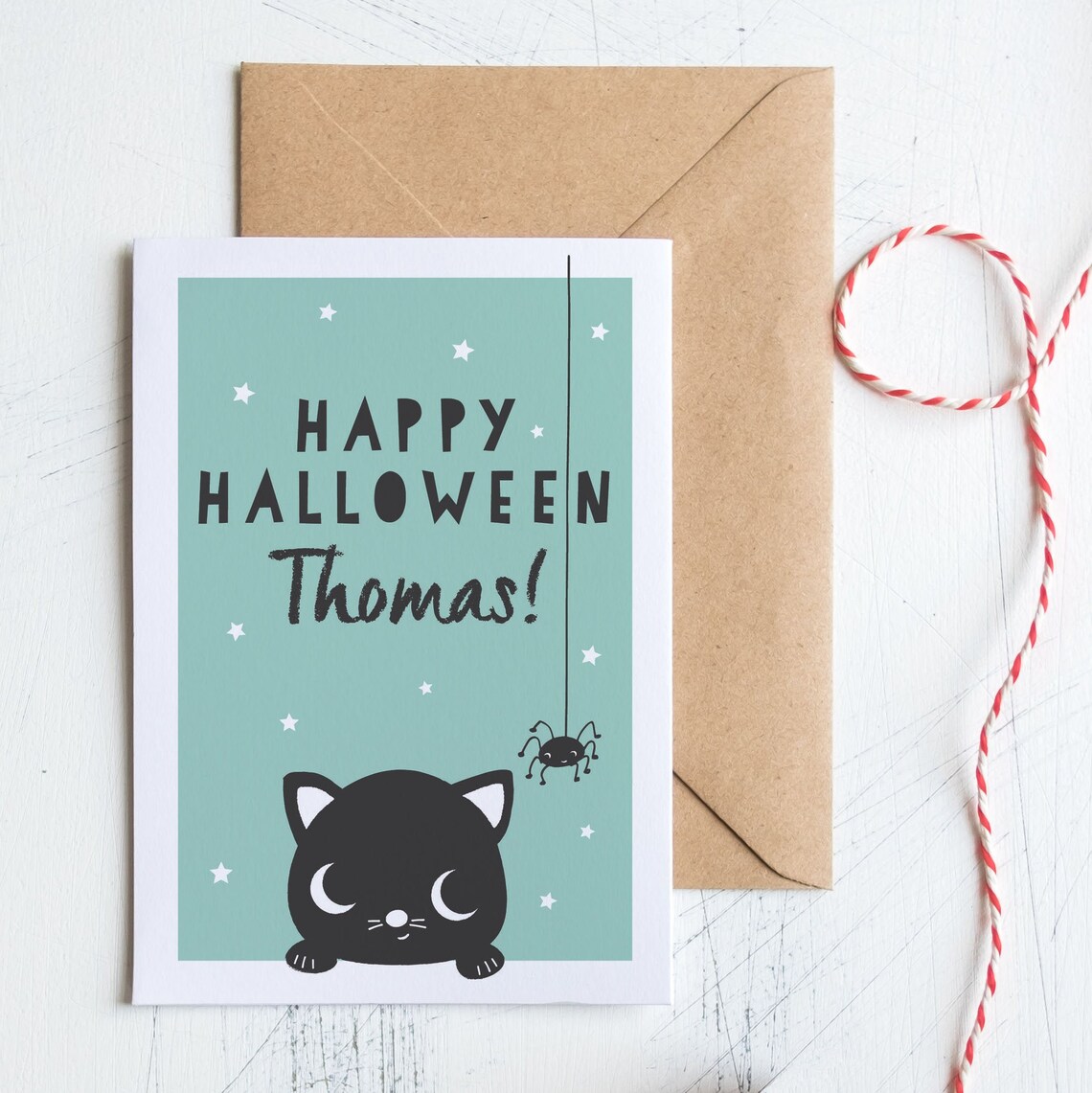Halloween Kids Personalised Card - Etsy