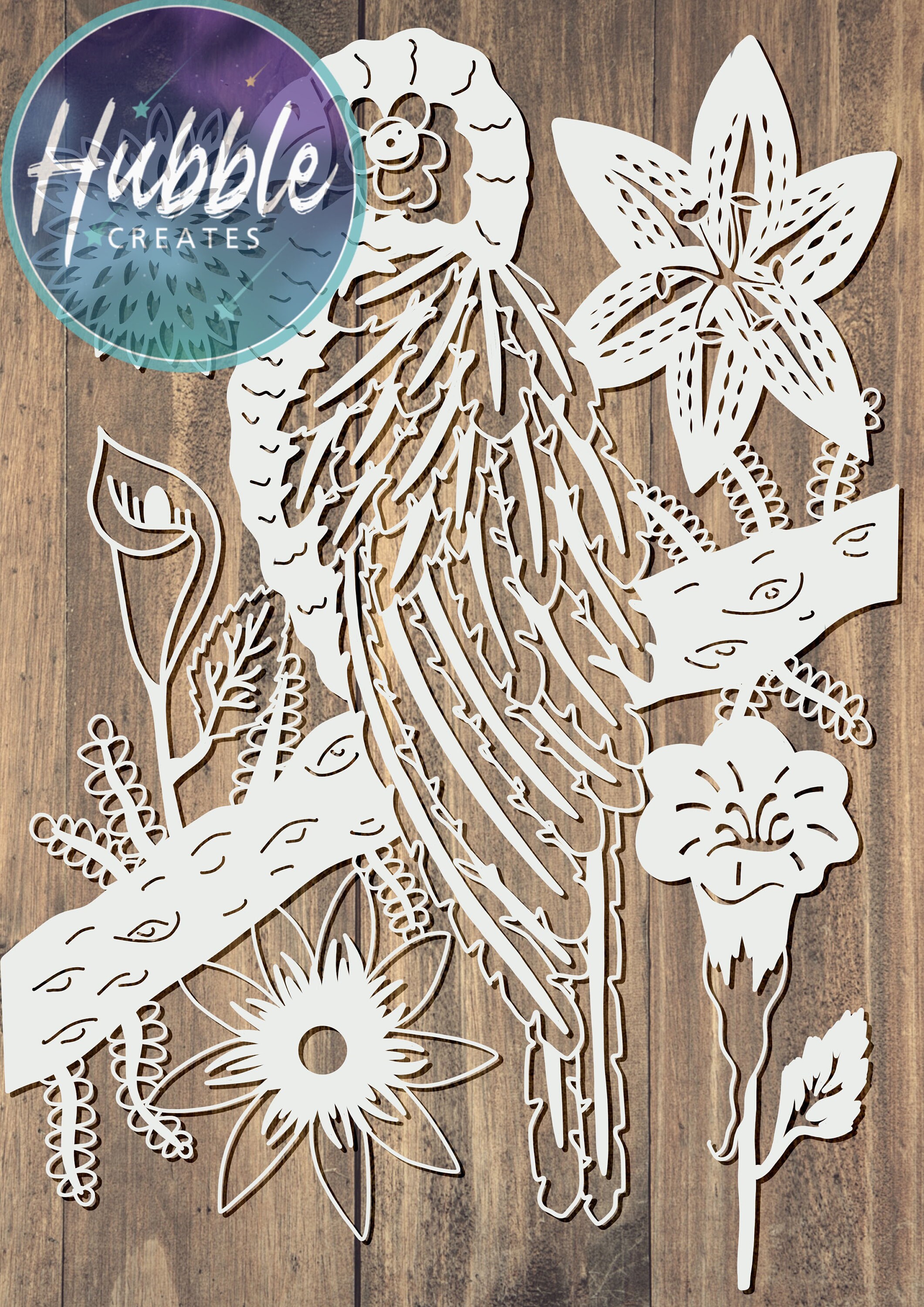 Parrot Paper cutting template | Etsy