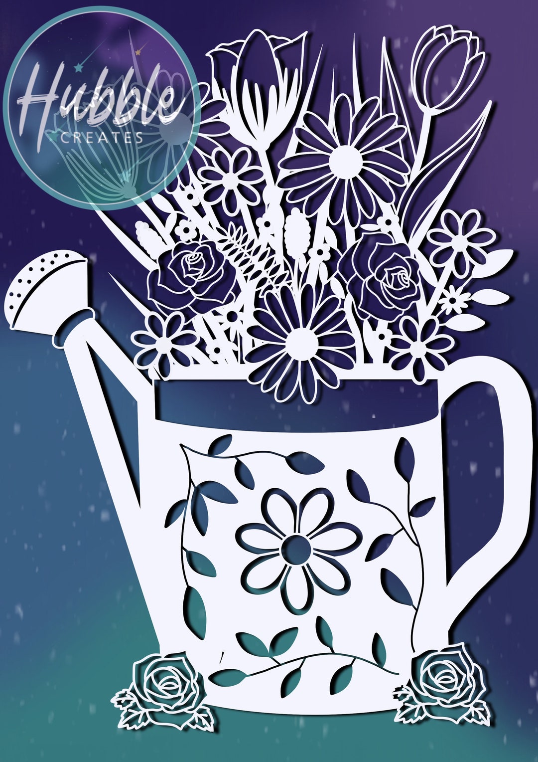 Watering Can Paper Cutting Template - Etsy