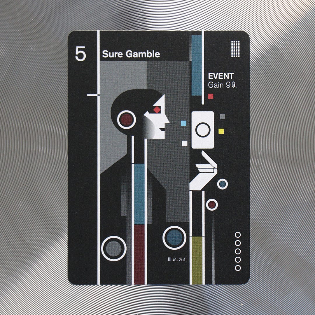 Sure Gamble Netrunner Alt Art Playset 3 Cards Alternative Custom Minimalist Stylish Collectors ...